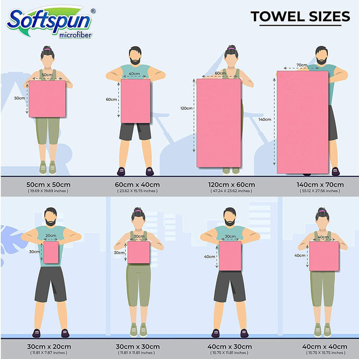 Buy Super Loop 380 GSM Microfiber Towels – Ultra Absorbent & Streak ...